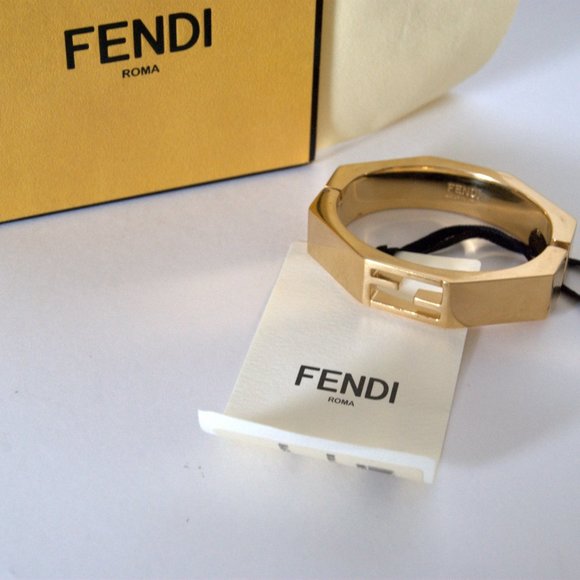 Fendi | Jewelry | Fendi Bracelet Baguette Ff Cuff Mafe In Italy In ...